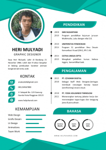 Contoh Curriculum Vitae (CV) Word Gratis, Bisa di Edit