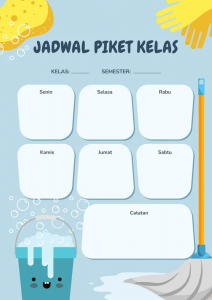 Download Template Jadwal Piket Kelas Aesthetic Disini!