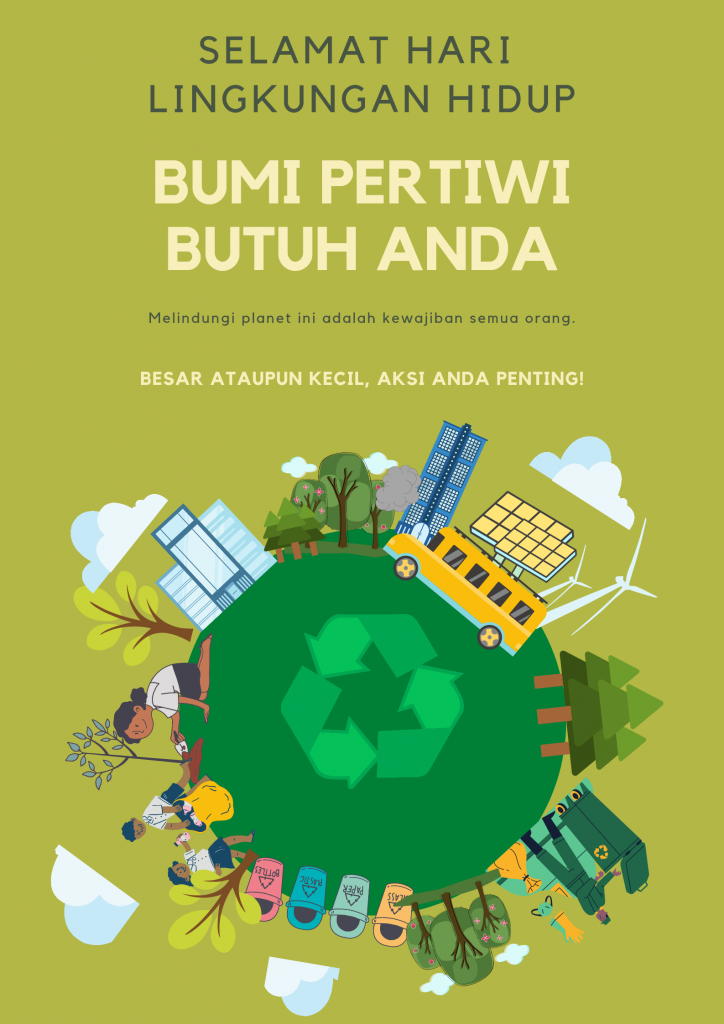 Gambar Poster Lingkungan Yang Mudah Digambar Pelajar