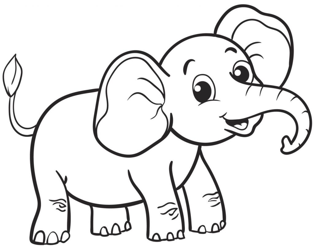 Kumpulan Gambar Sketsa Gajah yang Mudah Digambar Anak